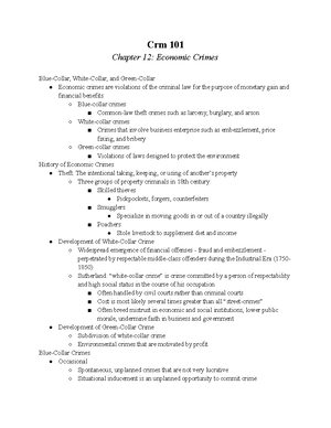 Criminology Social Structure Theory - Chapter 6: Social Structure ...
