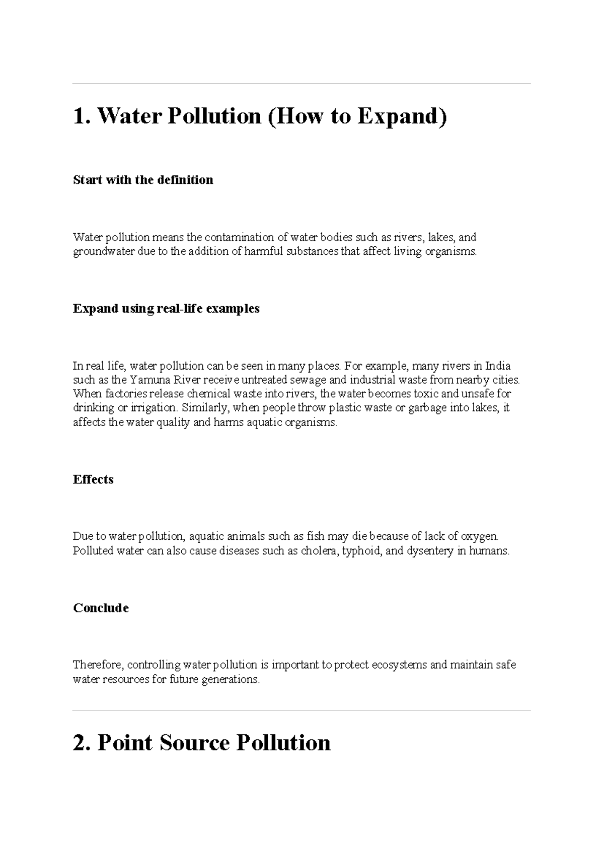 Water Pollution Notes - UNIT 1 & UNIT 2 Overview - Studocu