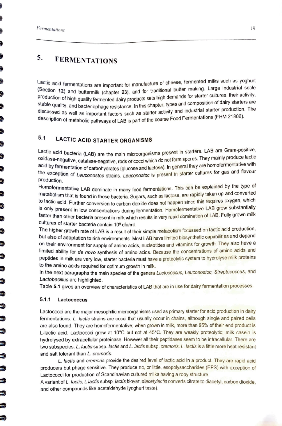 Ch.5 - Fermentation: Lactic Acid Bacteria in Dairy Production (FHM ...