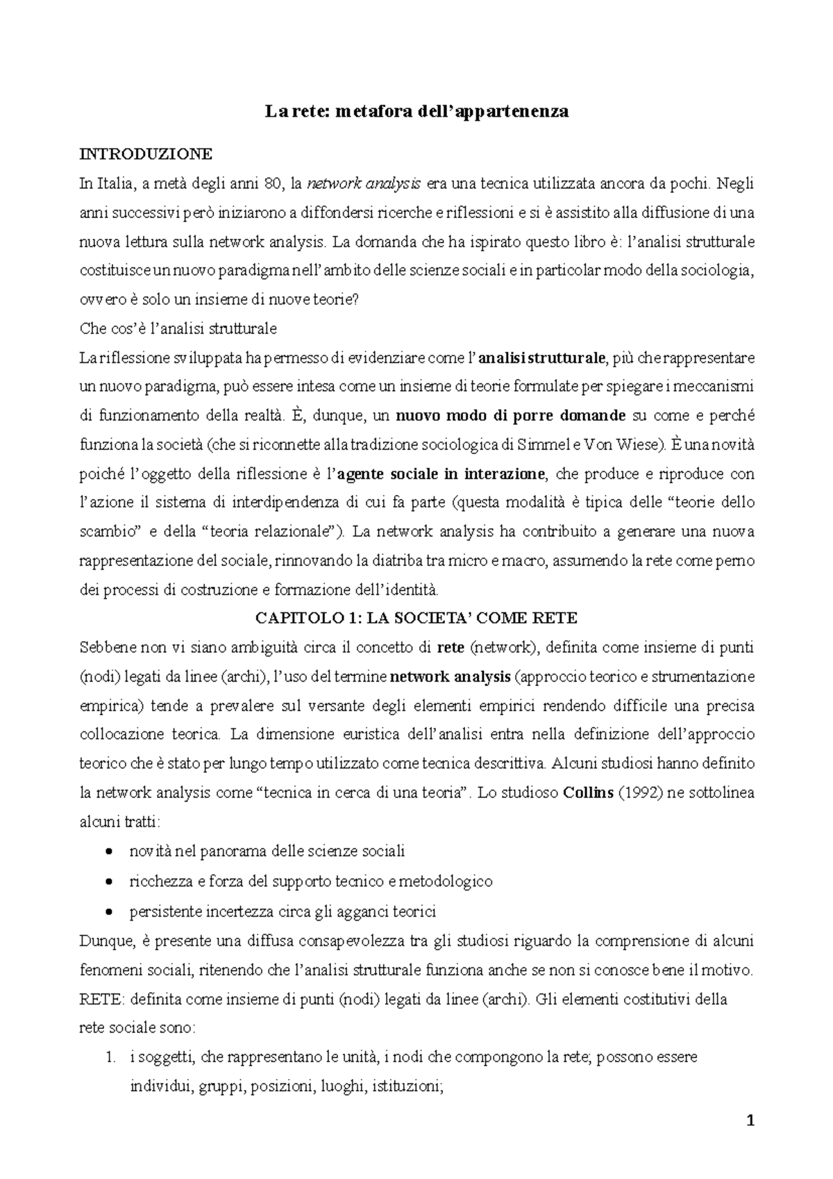 La rete: Riassunto e Analisi del Libro sulla Network Analysis - Studocu