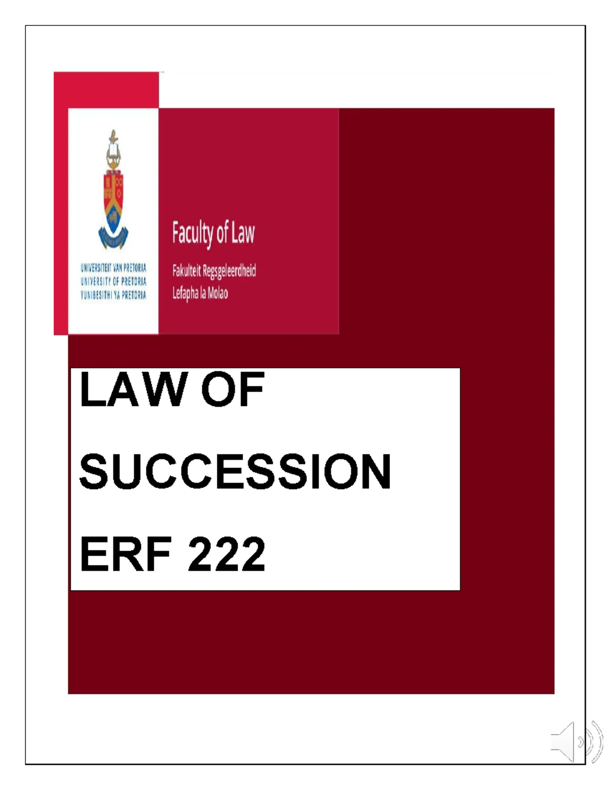 ERF 101 Week 1 Class Notes: Conditions on Wills & Intestate Succession ...