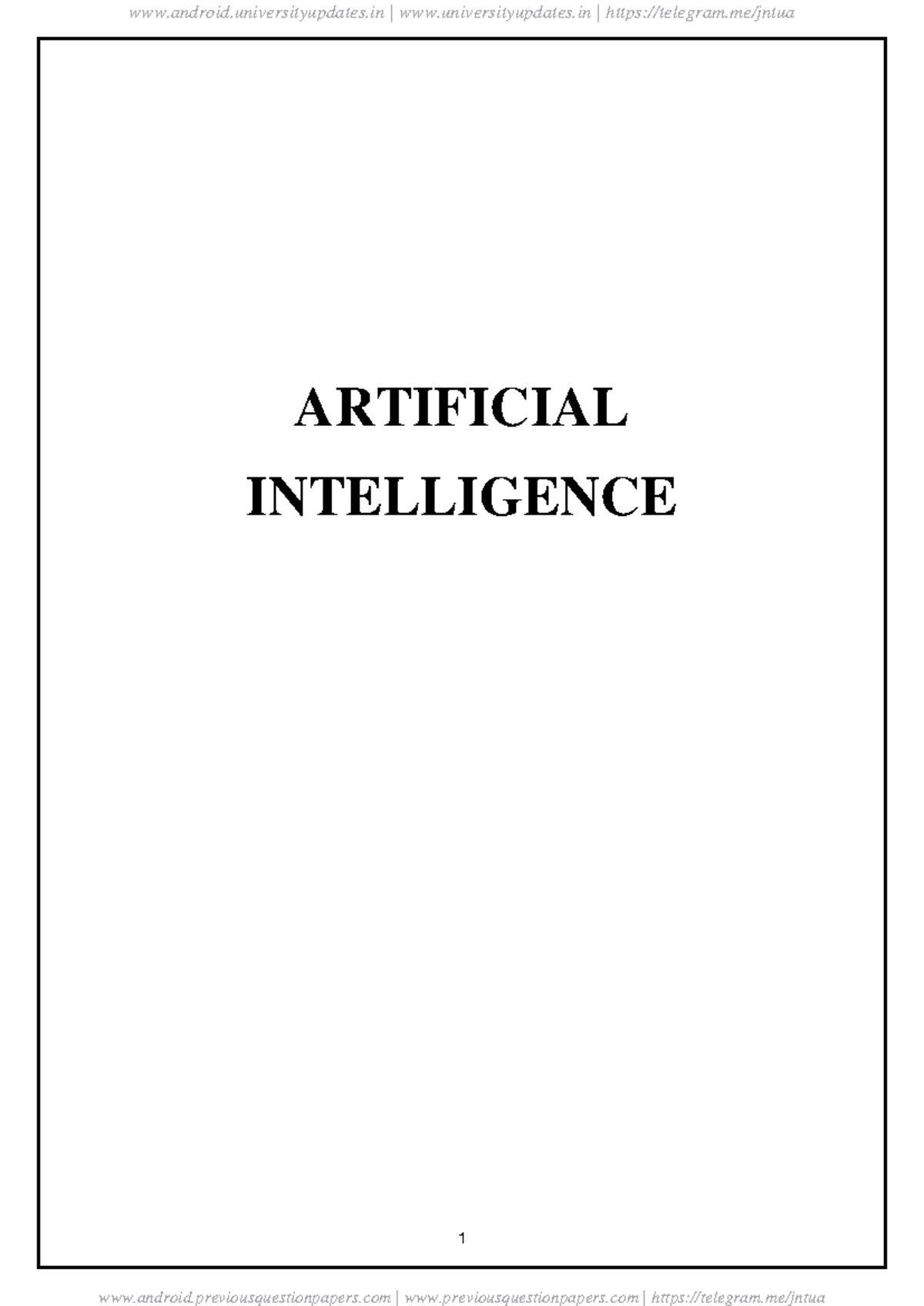 JNTUA AI Lecture Notes - R20 - Studocu