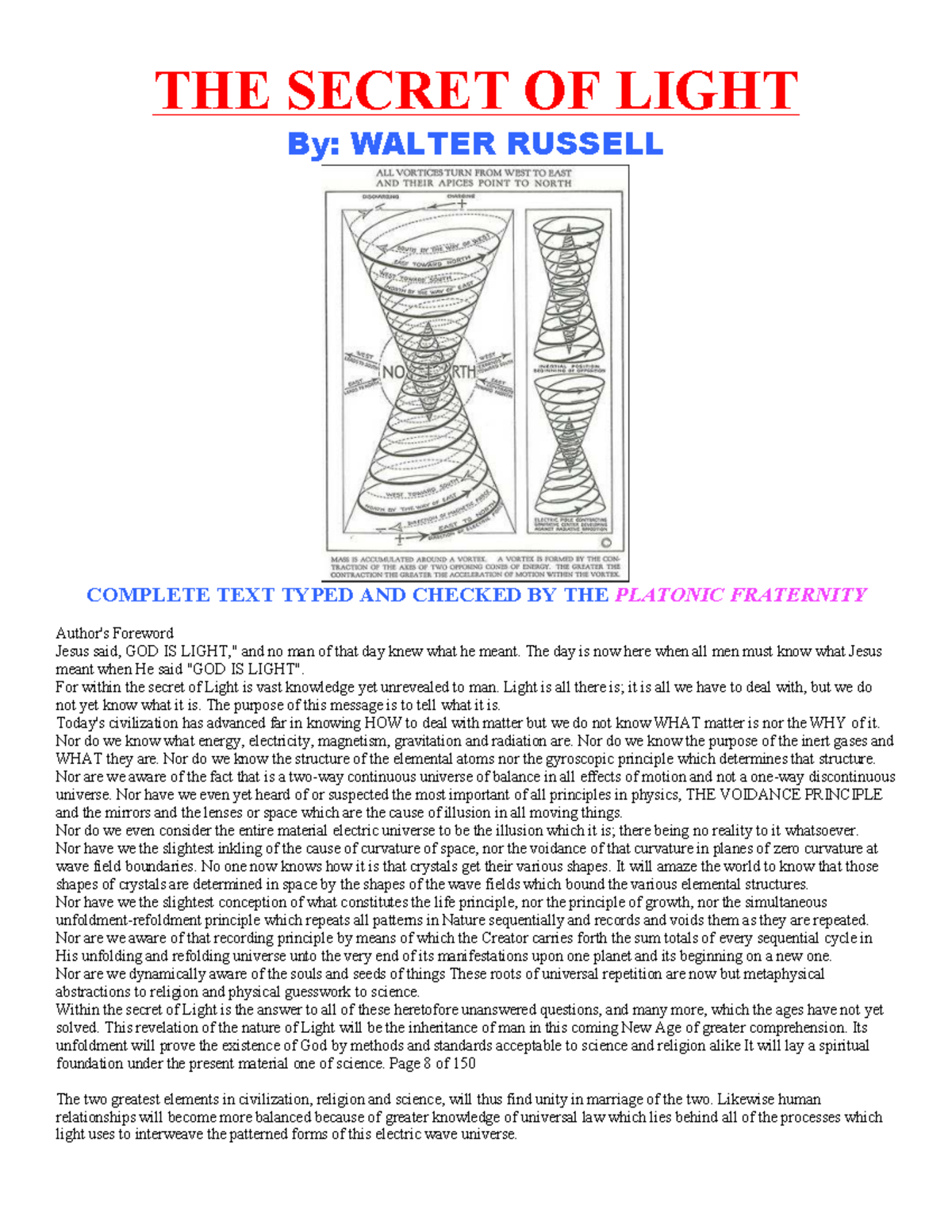 The Secret of Light: Walter Russell's Insights on Universal Knowledge ...