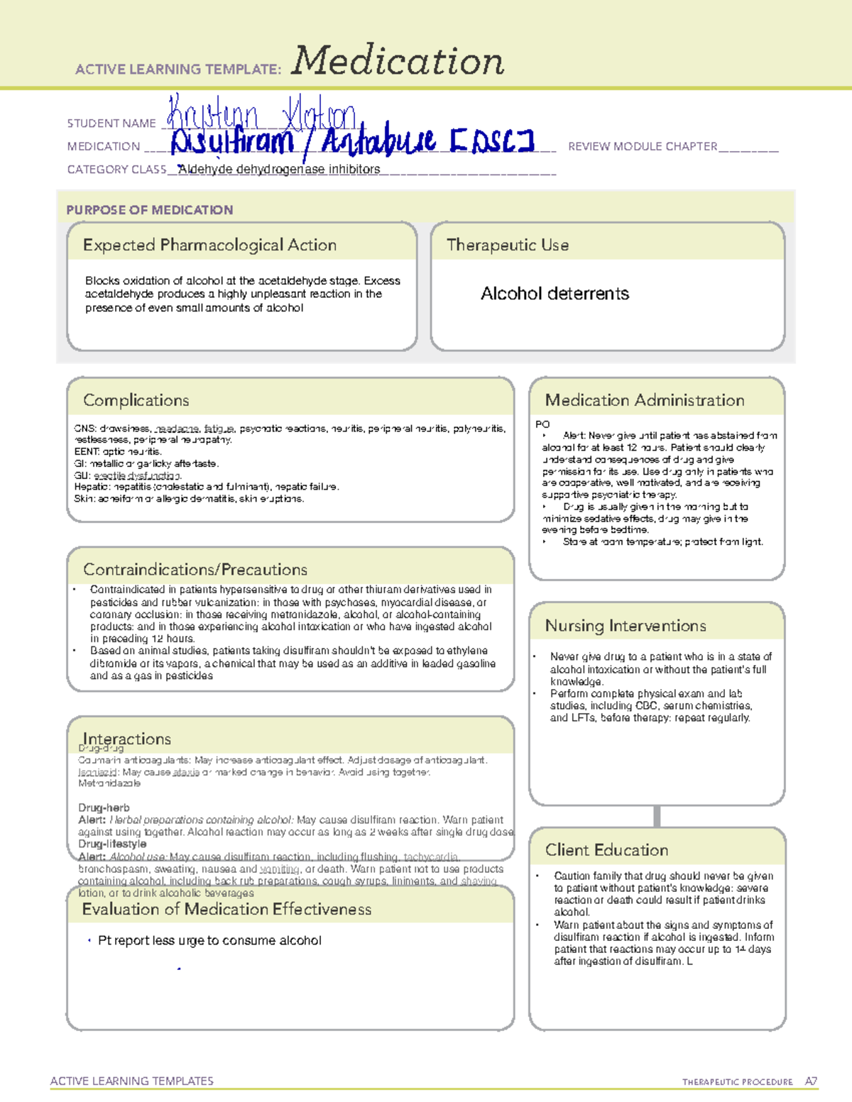 Addiction withdrawal meds - ACTIVE LEARNING TEMPLATES THERAPEUTIC ...