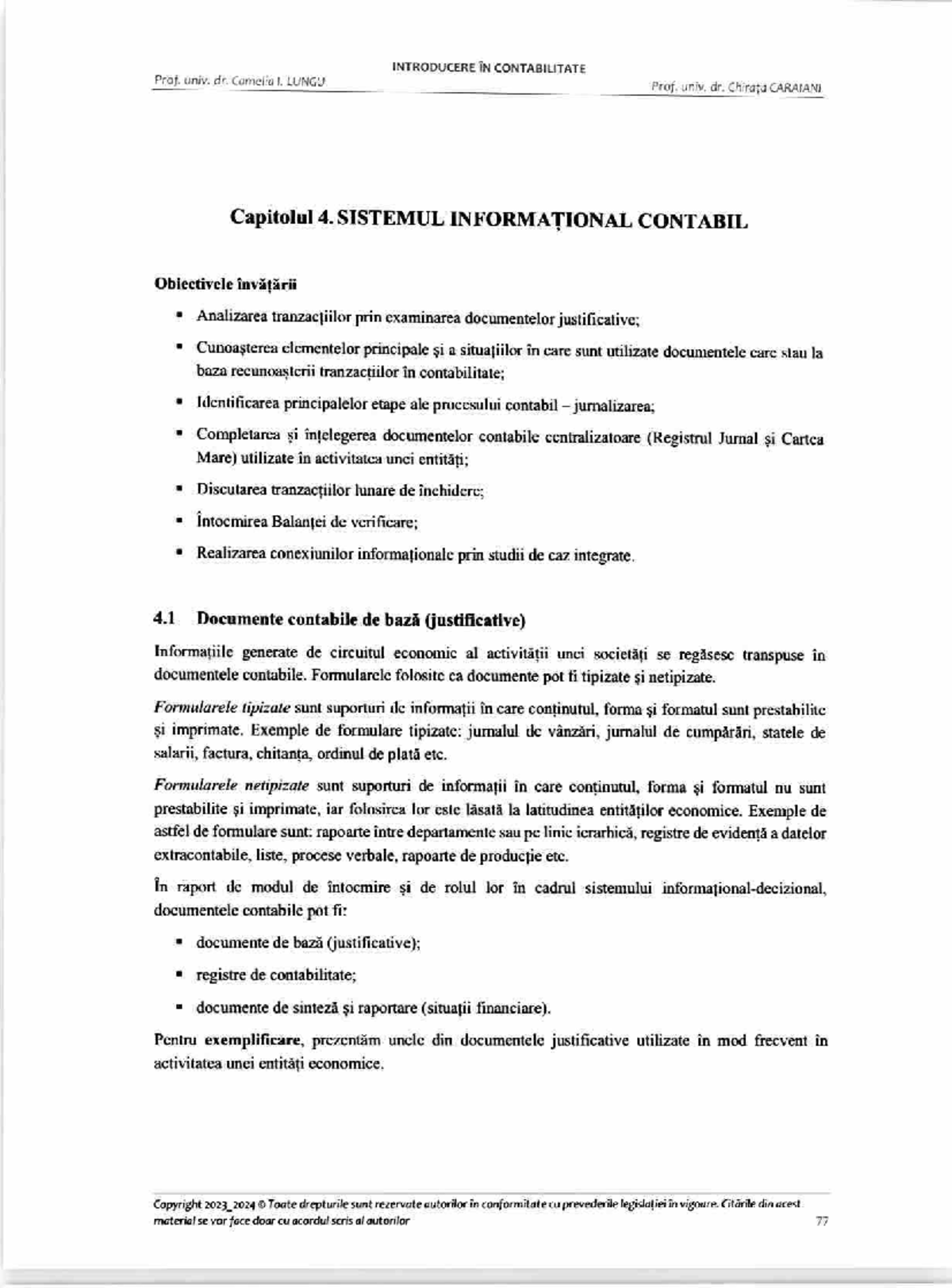 Introducere în contabilitate - Nota de curs pentru Conta 101 - Studocu