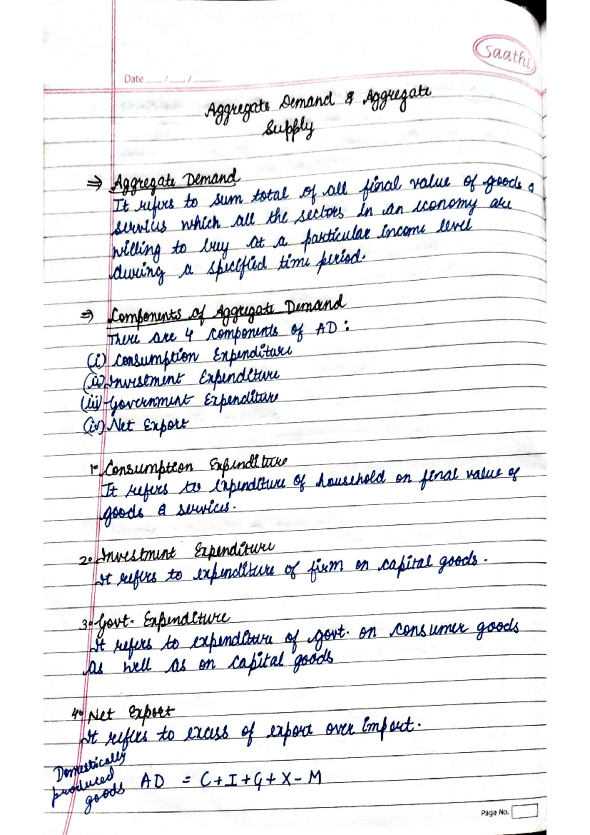 Aggregate Demand & Supply Notes (ECO 101) - Studocu