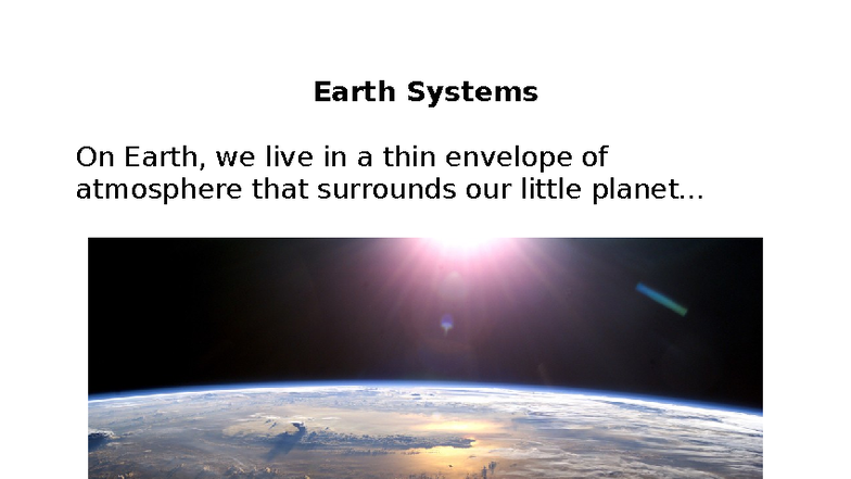 Understanding Global Climate Change: Earth Systems and Cycles - Studocu