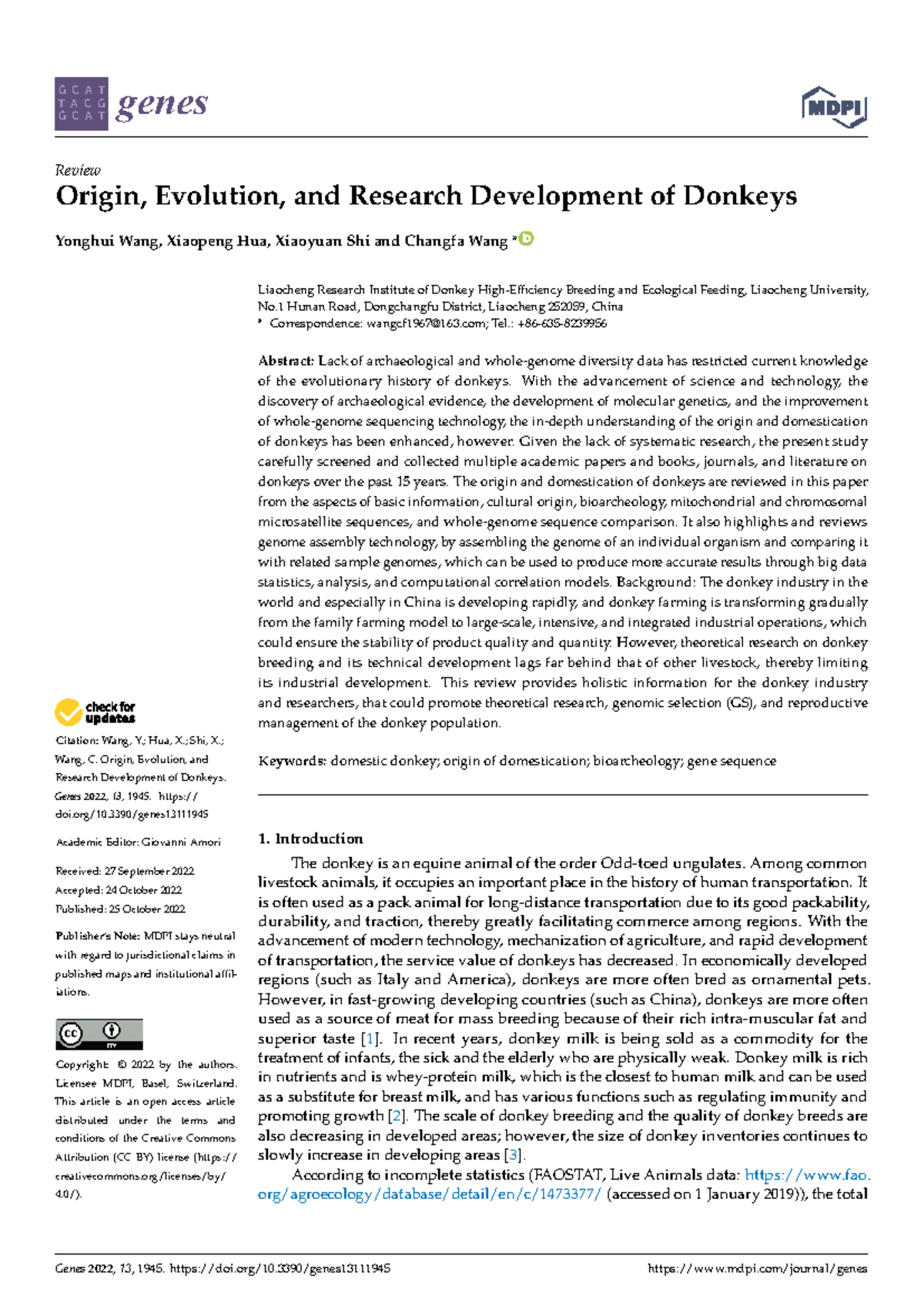 G C A T T A C G G C A T Genes Review: Donkey Origin & Evolution ...
