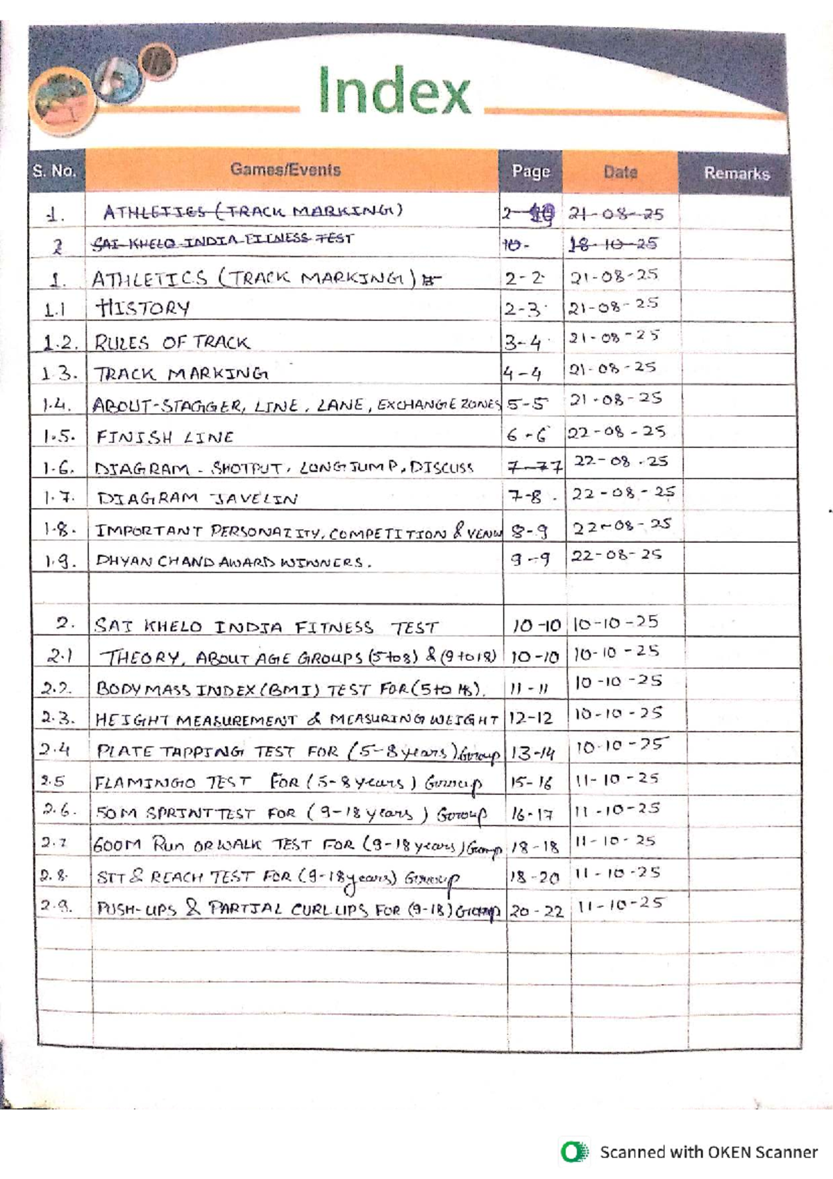 Physical Education XI Practical: Athletics, Fitness Tests & More - Studocu