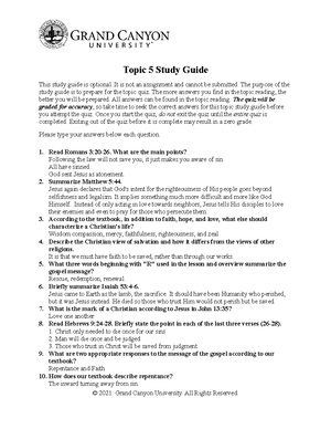 CWV-101 Topic 6 Study Guide - Topic 6 Study Guide This topic study ...
