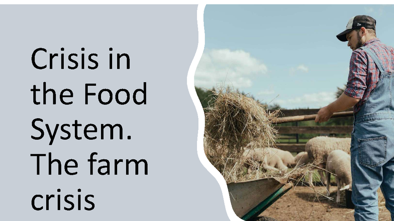 5. The Farm Crisis and Food System: Modernization Impacts - Studocu