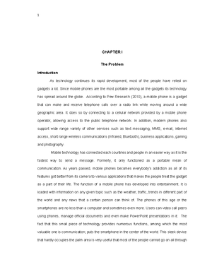 PR2 - n/a - CHAPTER I The Problem and Its Background This chapter ...