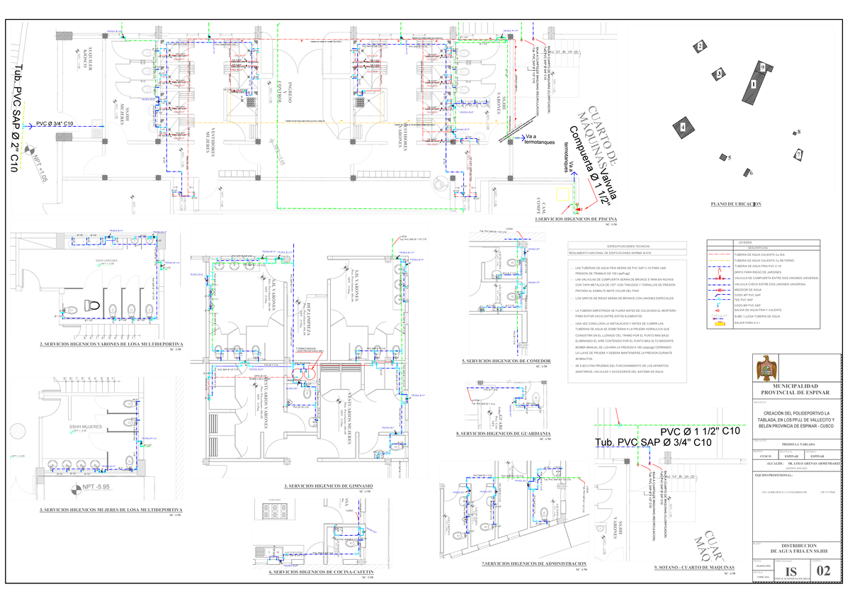 Planos de Instalaciones Sanitarias - VALVULA Ø 1 1/2" - Studocu