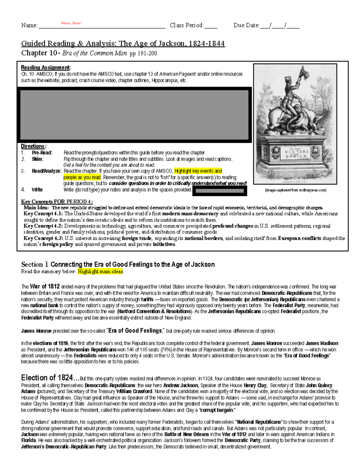 Guided Reading Amsco chapter 10 0(1) copy - Name:_______________________________________ Class ...