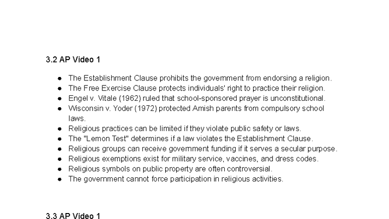 AP Videos: Establishment Clause, Free Speech, Press Freedom & 2nd ...