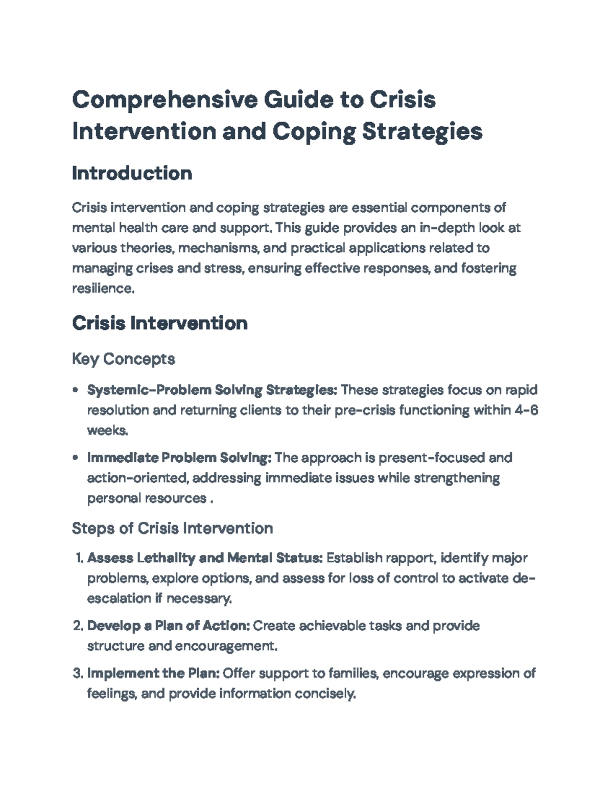 Crisis Intervention and Communication Strategies in Healthcare (NUR 301 ...