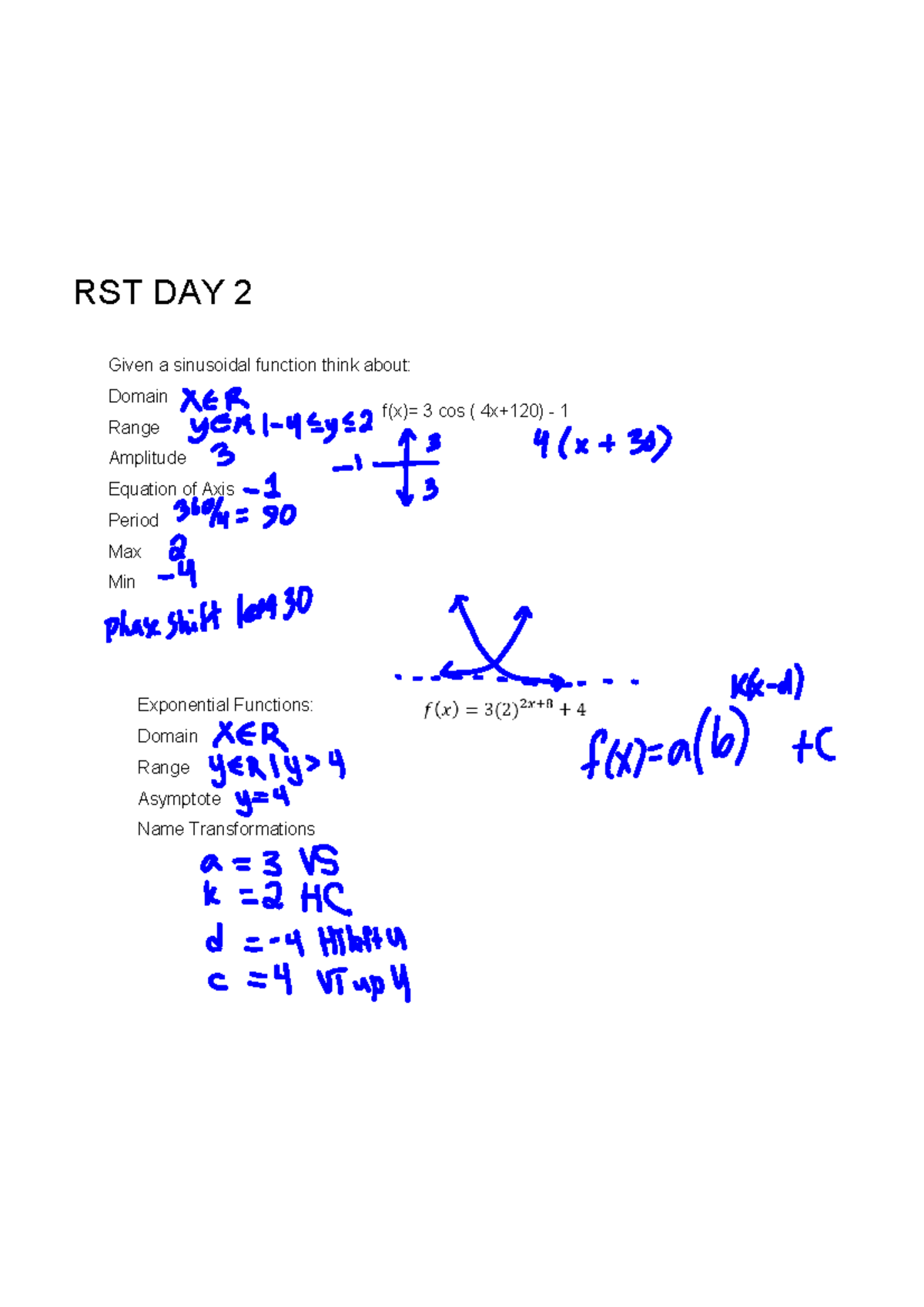 Jan 13 - Part 2 RST cheat sheet - RST DAY 2 Given a sinusoidal function ...