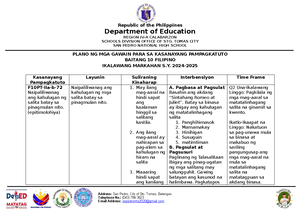 Lesson-PLAN - Huaba - Balangkas ng Aralin: Family Planning I. Mga ...