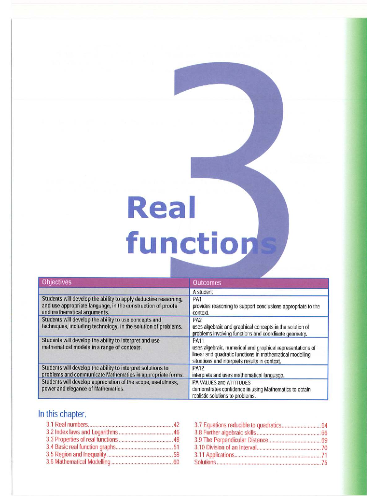 3. Functions: Objectives and Outcomes for PA1, PA2, PA11, PA12 - Studocu