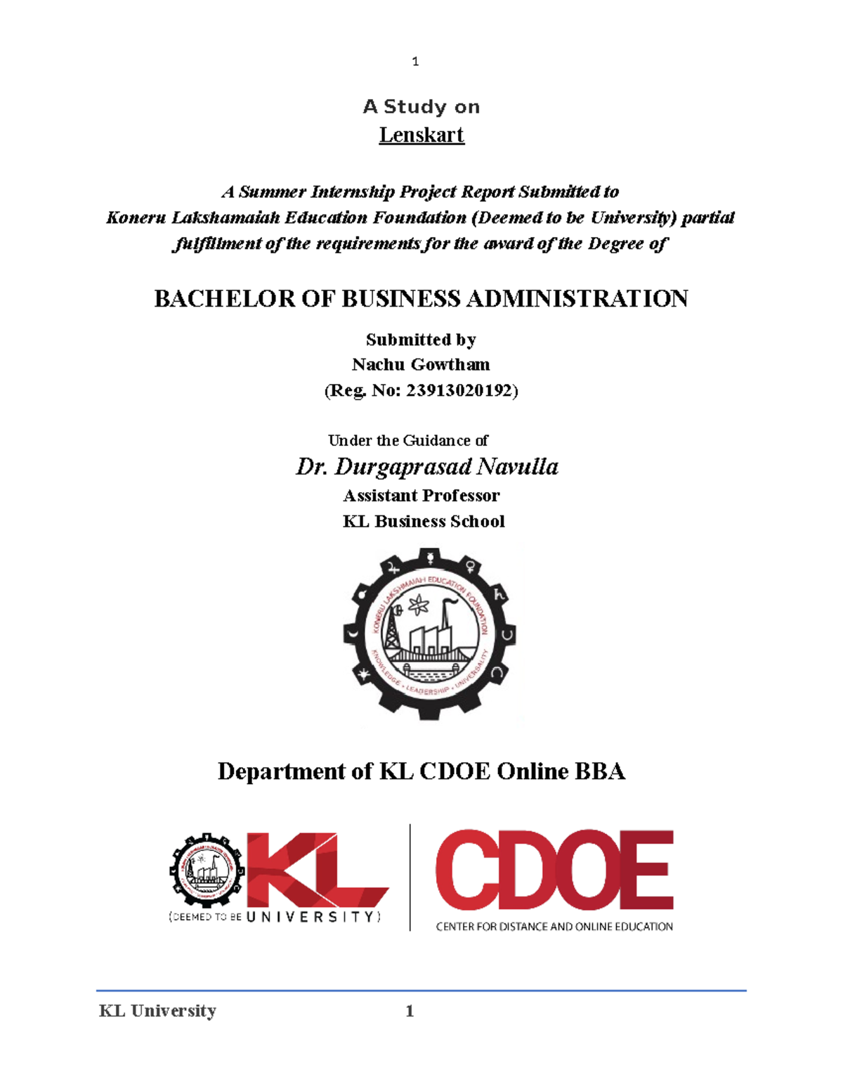 Lenskart BBA 6 sem BBA - nbbm - A Study on Lenskart A Summer Internship ...