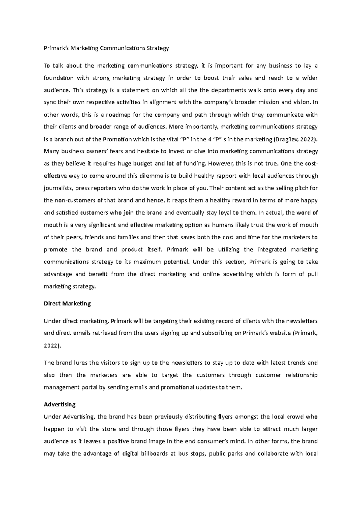 Primark's IMC Strategy: Effective Marketing & Audience Engagement - Studocu