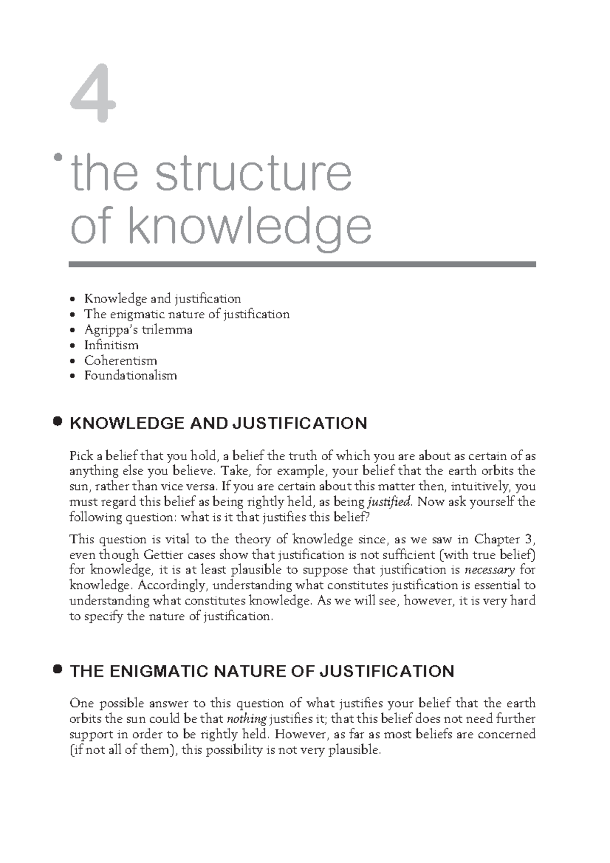 Knowledge Structure in Epistemology: Key Theories and Concepts - Studocu