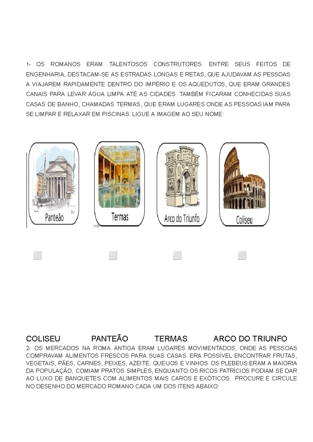 Atividades Adaptadas: Explorando a Roma Antiga - História e Cultura ...