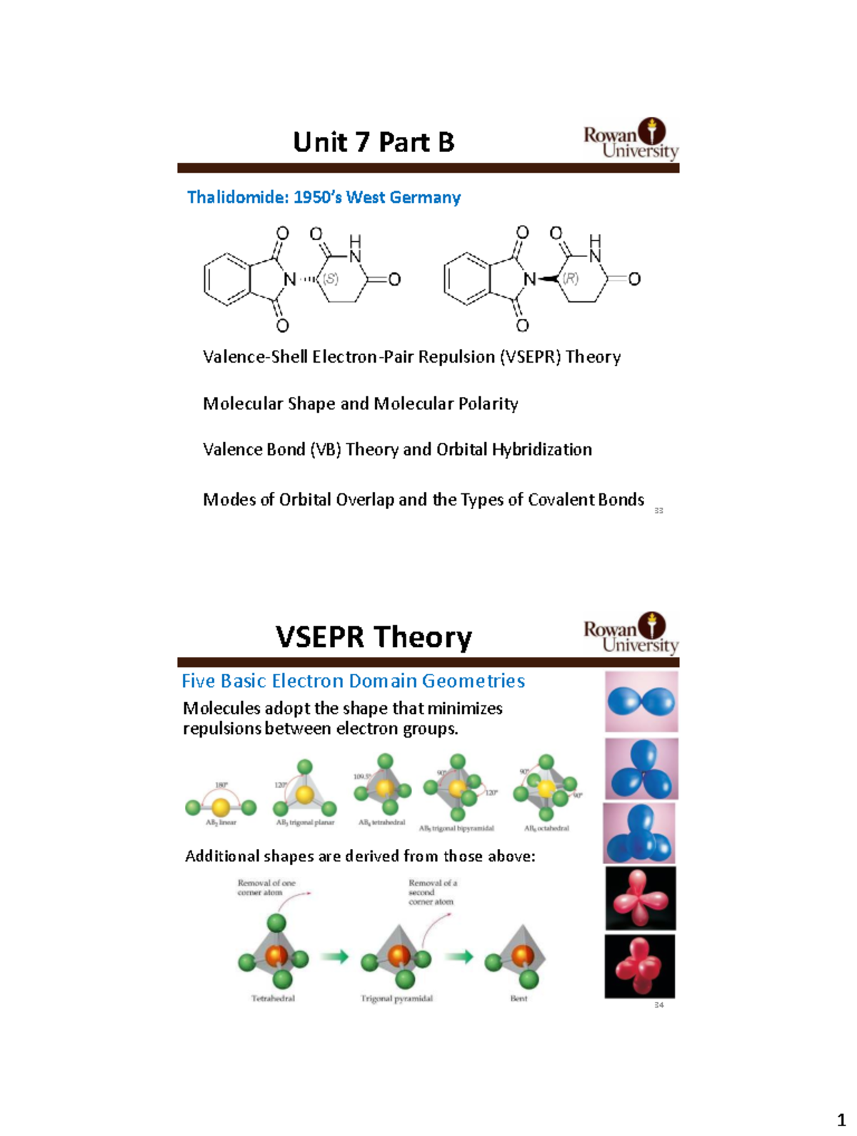 VSEPR Theory and Molecular Geometry Lecture Notes - Studocu