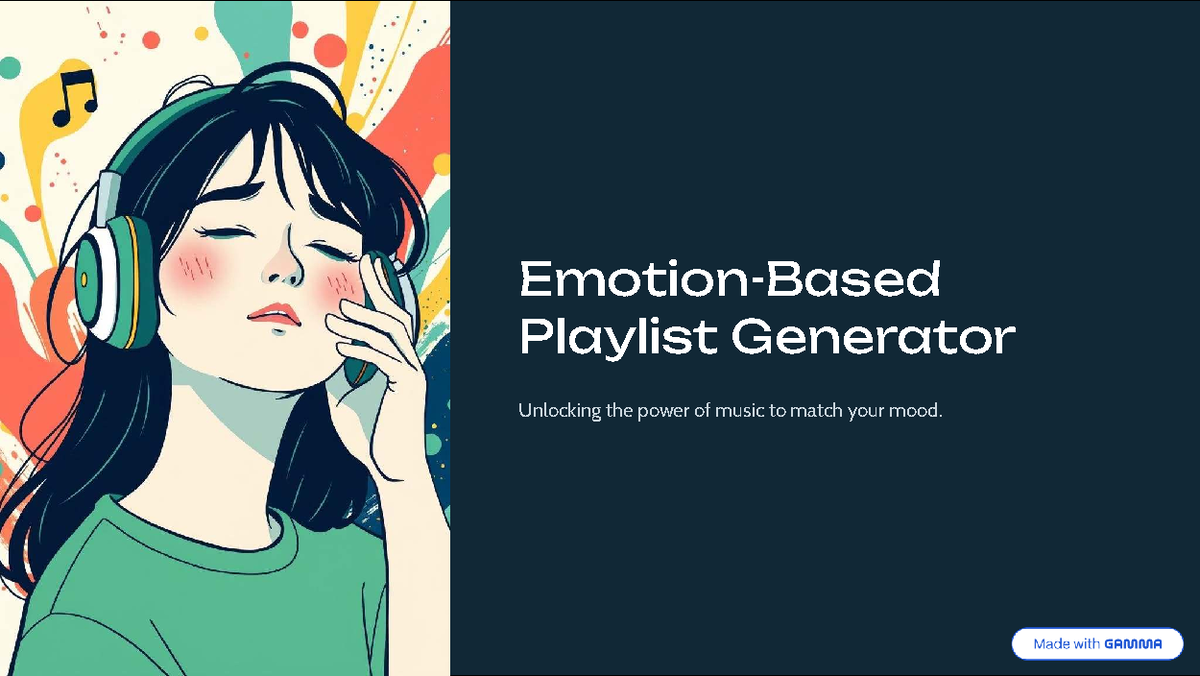 Emotion-Based Playlist Generator: Music That Matches Your Mood - Studocu