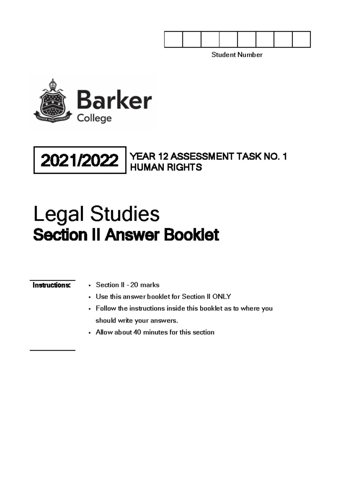 12LS AT1 2022 SII - Human Rights Assessment Notes - Studocu