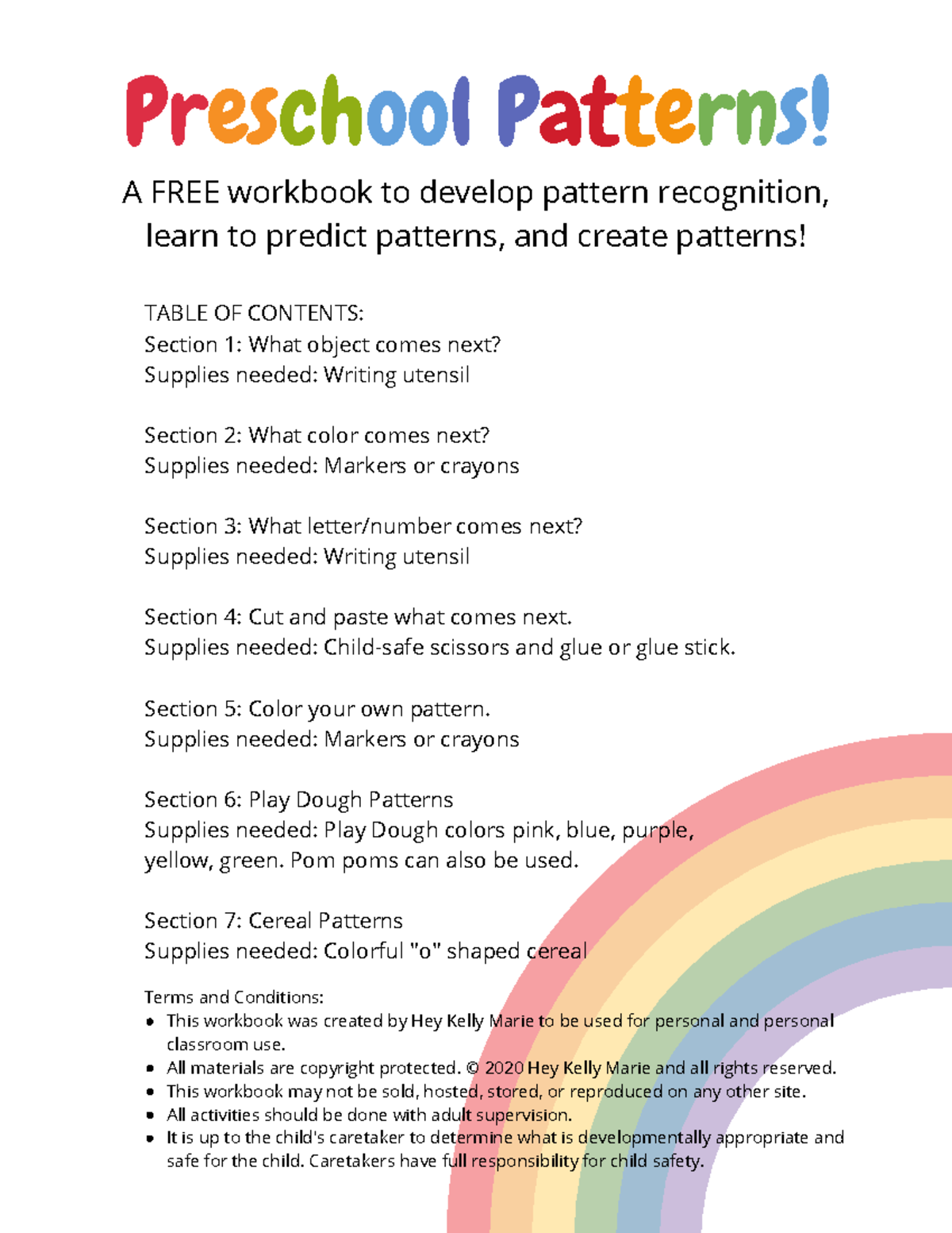 Preschool Patterns Workbook: Fun Activities for Kids - Studocu