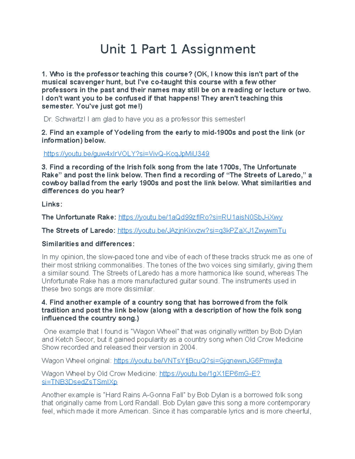 Unit 1 Part 1 Assignment - Unit 1 Part 1 Assignment Who is the ...