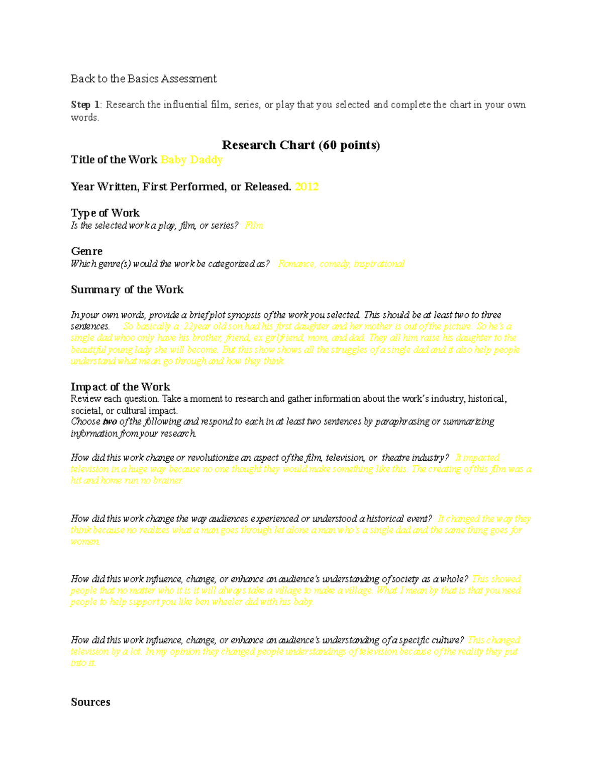 Back to the basics assessment copy jamarion - Back to the Basics ...