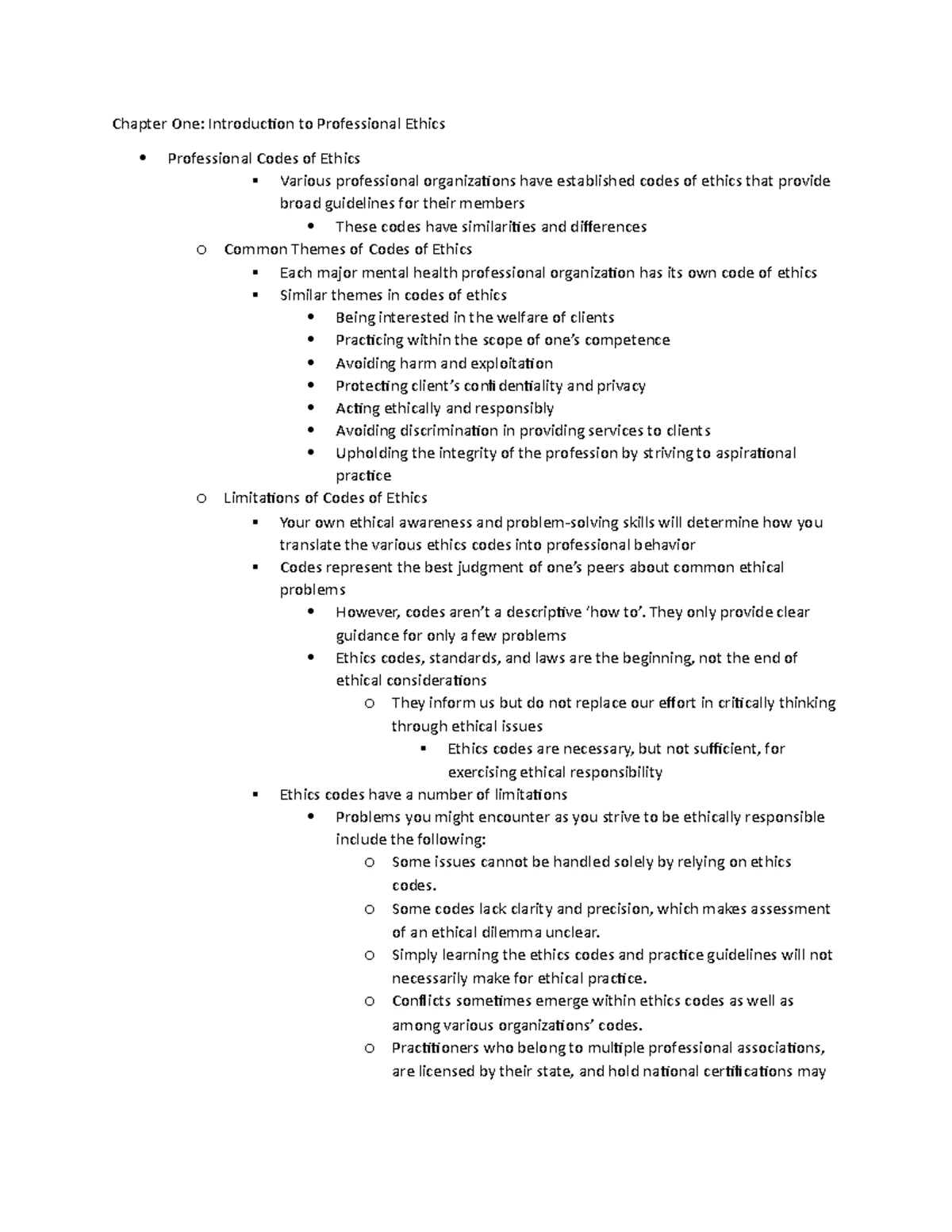 COUC 501 Ethics class notes -3 - To be a culturally sensitive counselor ...