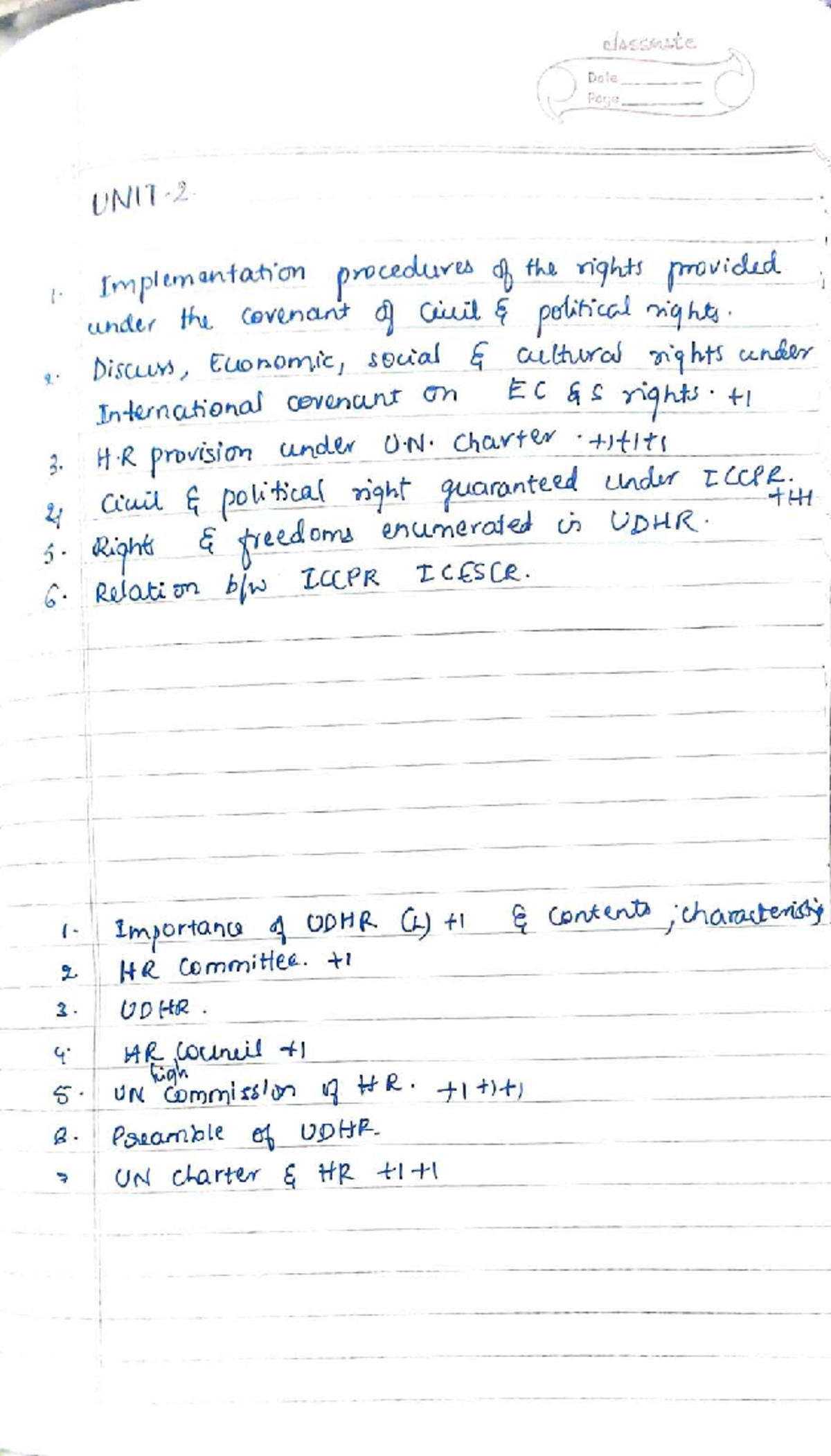 Human Rights Overview: ICCPR, UDHR, and Their Implications - Studocu
