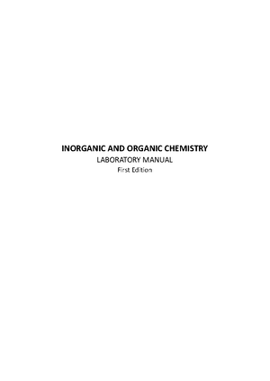 Organic Chemistry Lab Experiment 2: Elements in Compounds Analysis ...