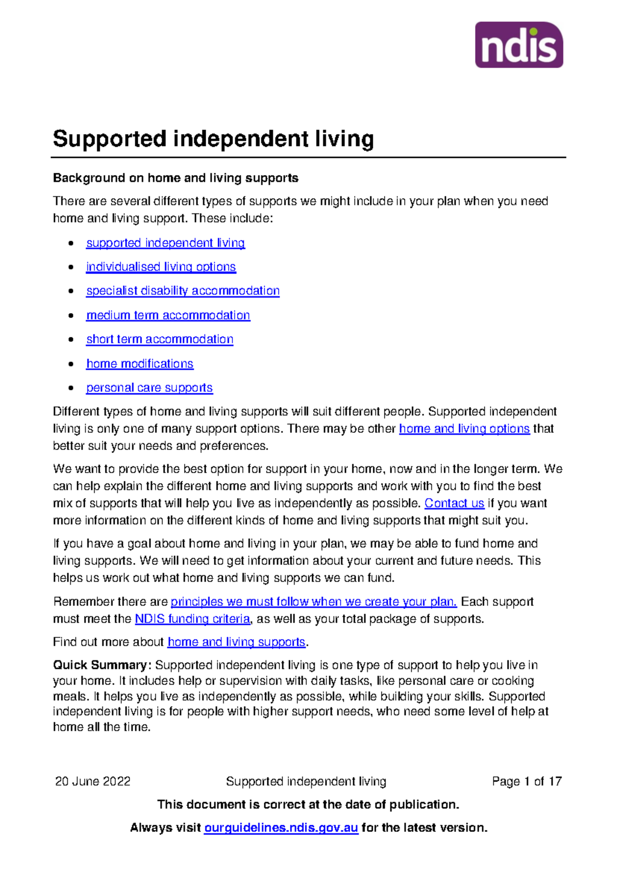 OG - Supported independent living v5.0 Approved - External - 2022-06-20 ...