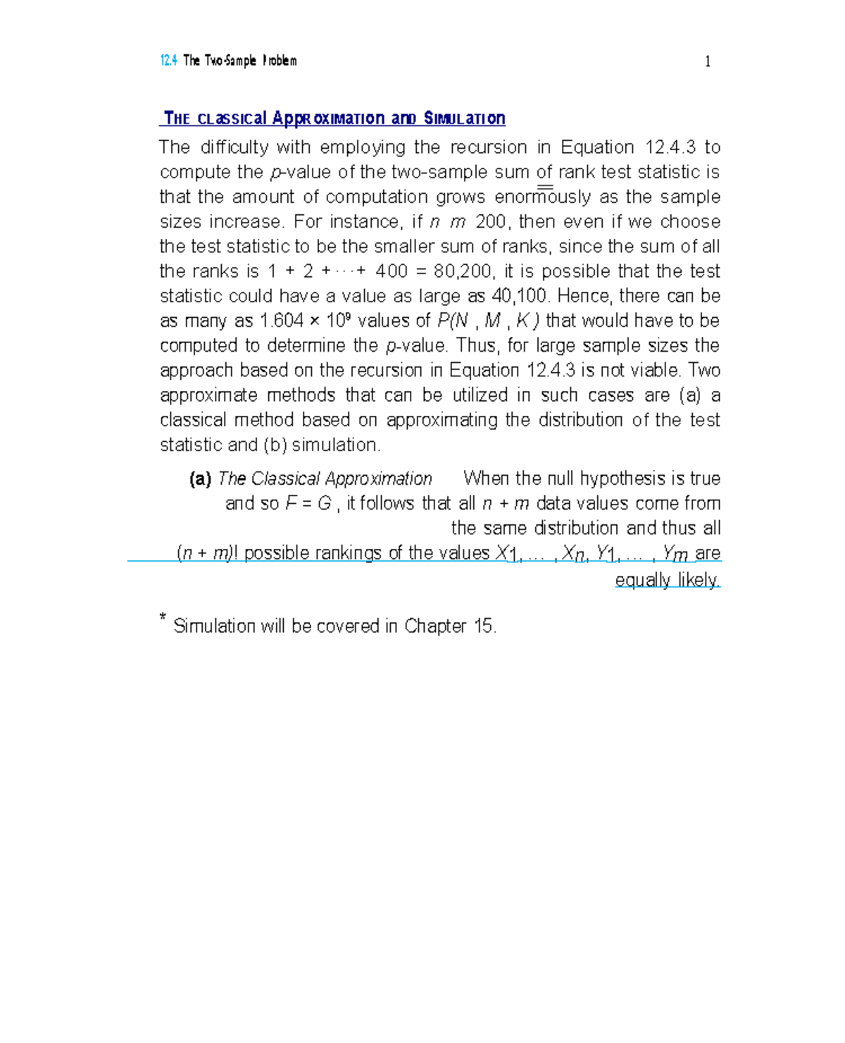 The classical Approximation and Simulation - THE CLaSSICal ...