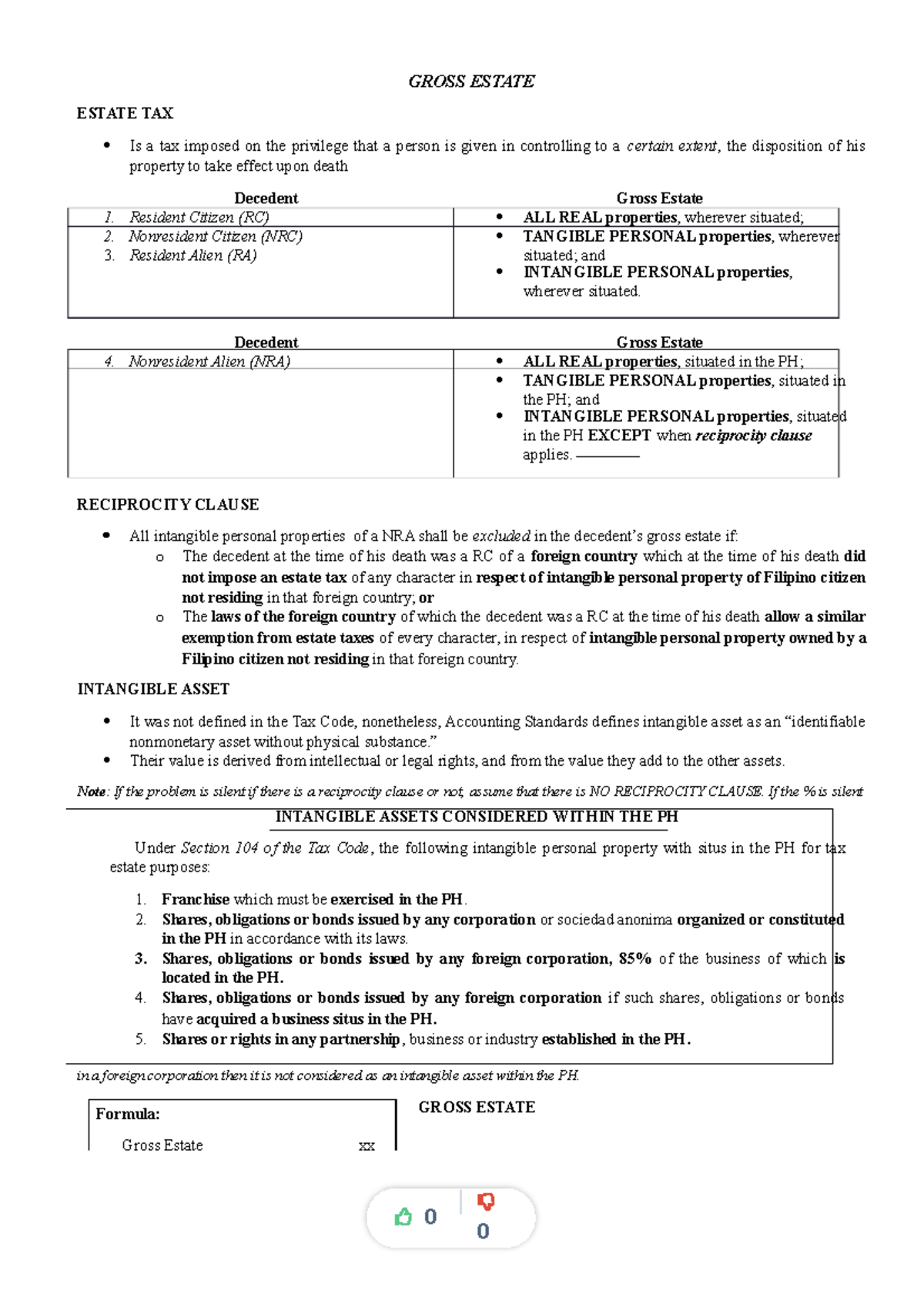 Gross Estate Tax: Supplementary Material for Understanding Estate ...