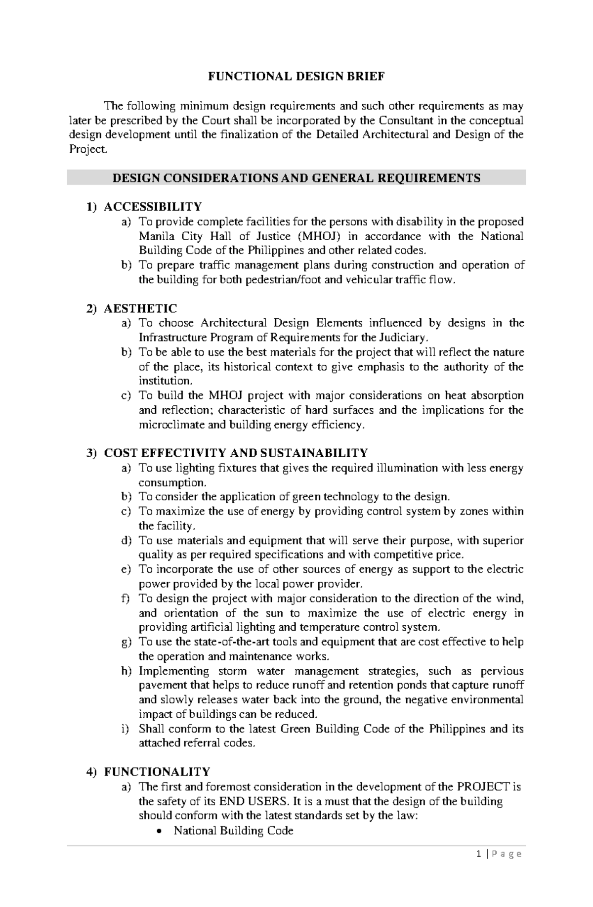 MHOJ Project Functional Design Brief: Requirements & Considerations ...