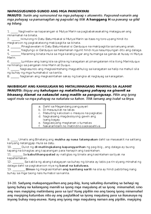 Pamantayan - RUBRIKS PARA SA MUSIKAL NA MONOLOGO PAMANTAYAN (70% ...