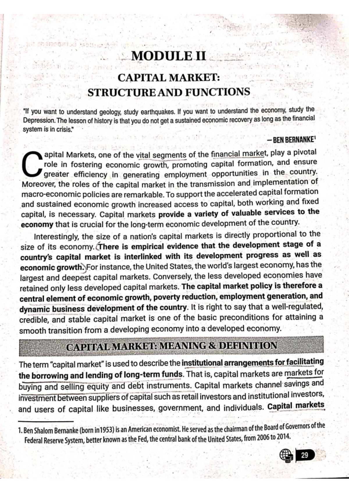 MODULE II Capital Market: Structure and Functions Explained - Studocu