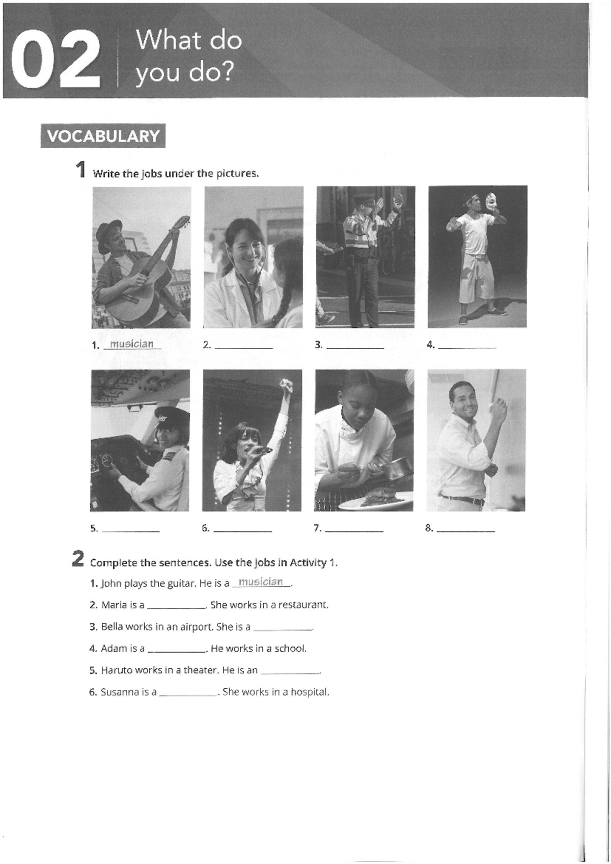 Unit 2 Workbook - Son Ejercicios: Vocabulary & Practice - Studocu