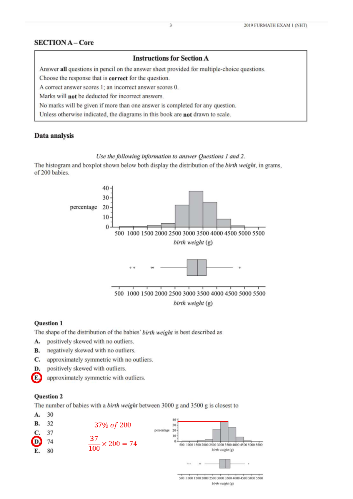 2019 NHT Exam 1 & 2 - Data Analysis Solutions - Studocu