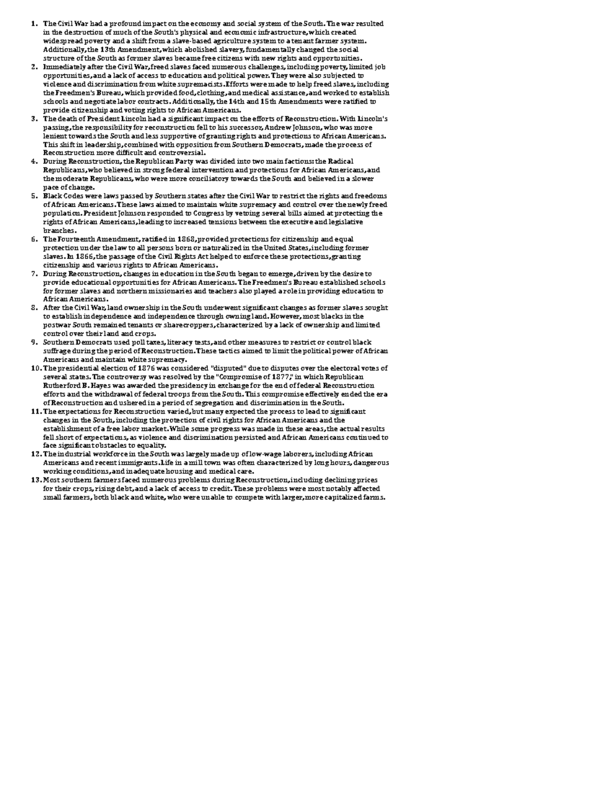 Brinkley Chapter 15 Civil War Reconstruction Reading Guide - Studocu