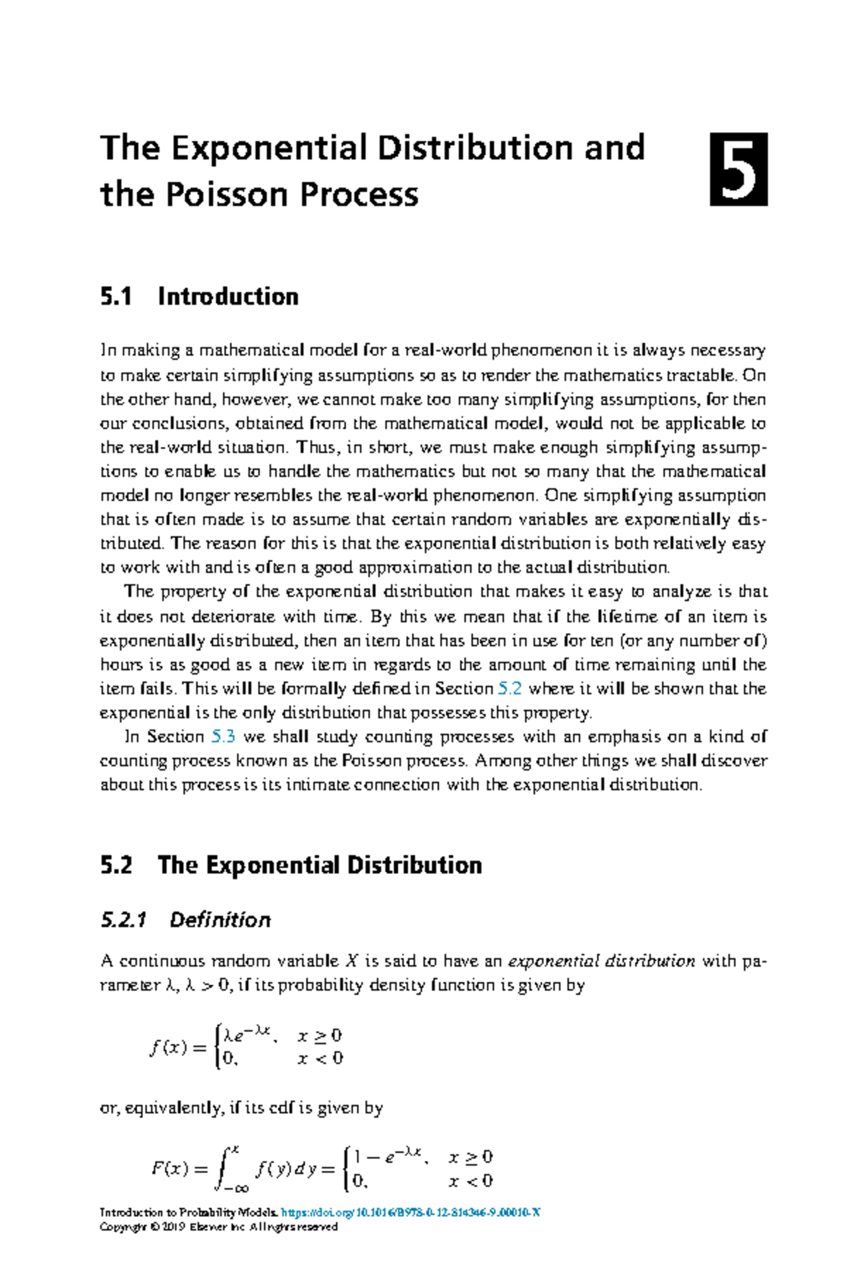 Introduction to Probability Models - 5 The Exponential Distribution and ...