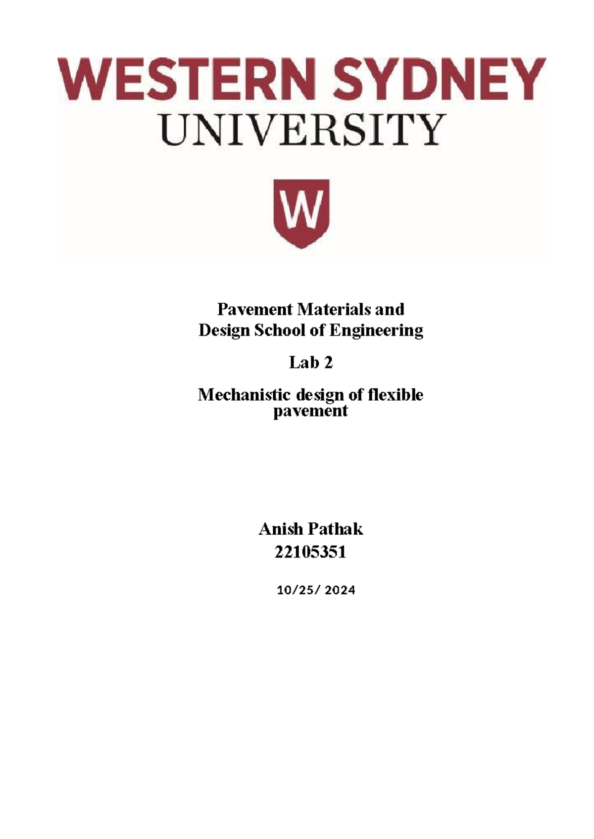 300984 Lab 2: Mechanistic Design of Flexible Pavements Using CIRCLY ...