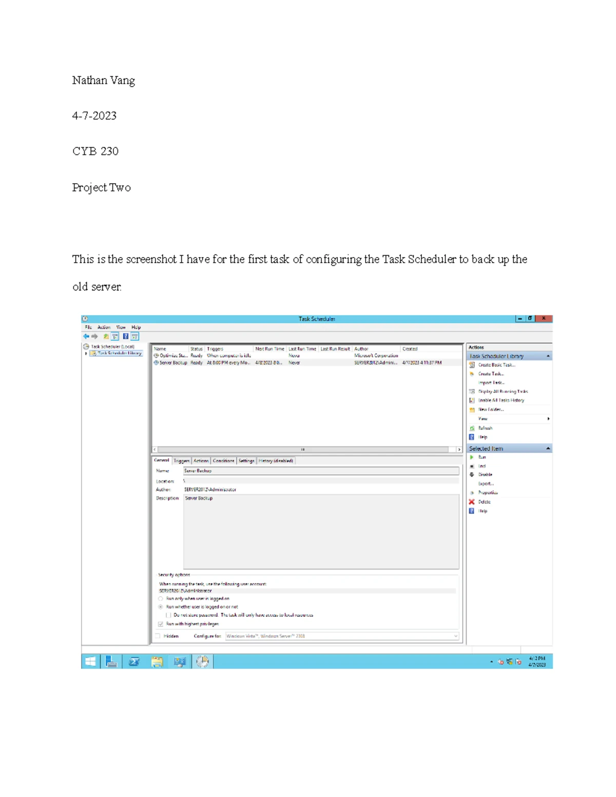 CYB 230 module 2-2 Lab - Lab work - Daniel Boneo 11-06- Module 2- CYB 230 Module Two Lab ...