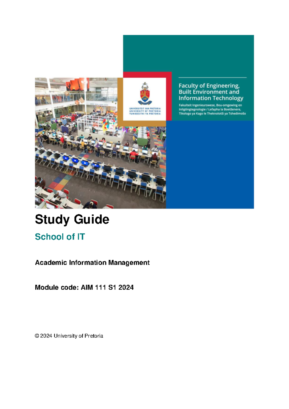 AIM 111 S1 2024 Comprehensive Study Guide for Academic Success - Studocu