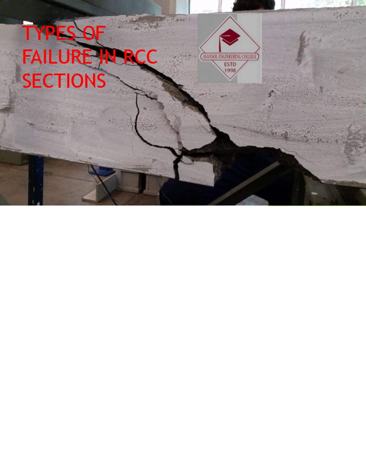 Type of structure - civil engineering - TYPES OF FAILURE IN RCC ...